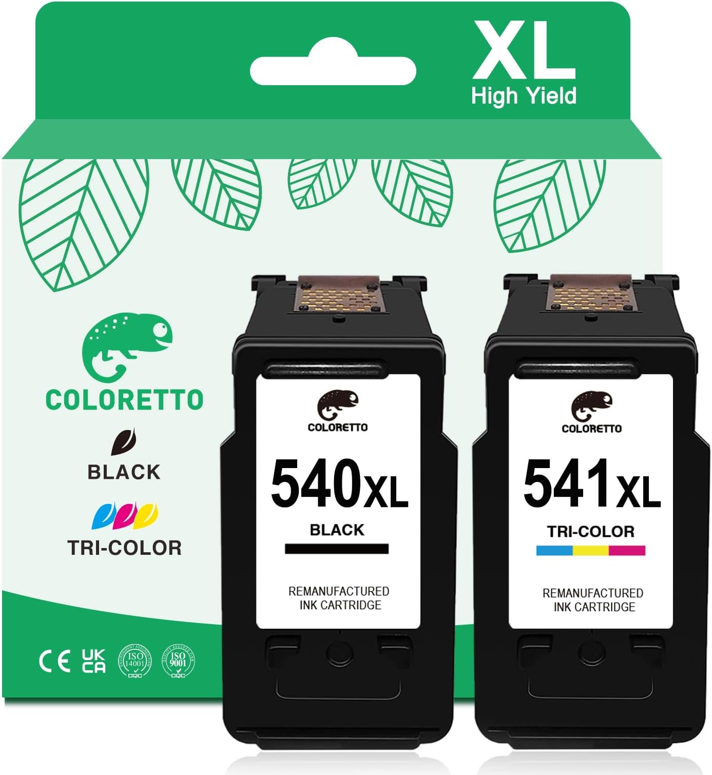 COLORETTO PG-540XL CL-541XL for Canon 540 XL 541 XL Ink Cartridge for ...