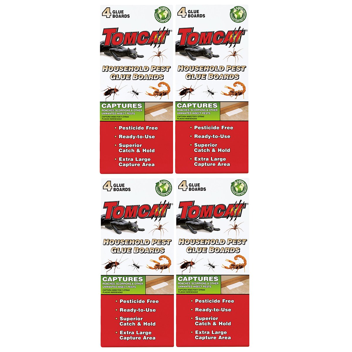 Amazon.com : Tomcat Household Pest Glue Boards, (For Roaches, Insects ...