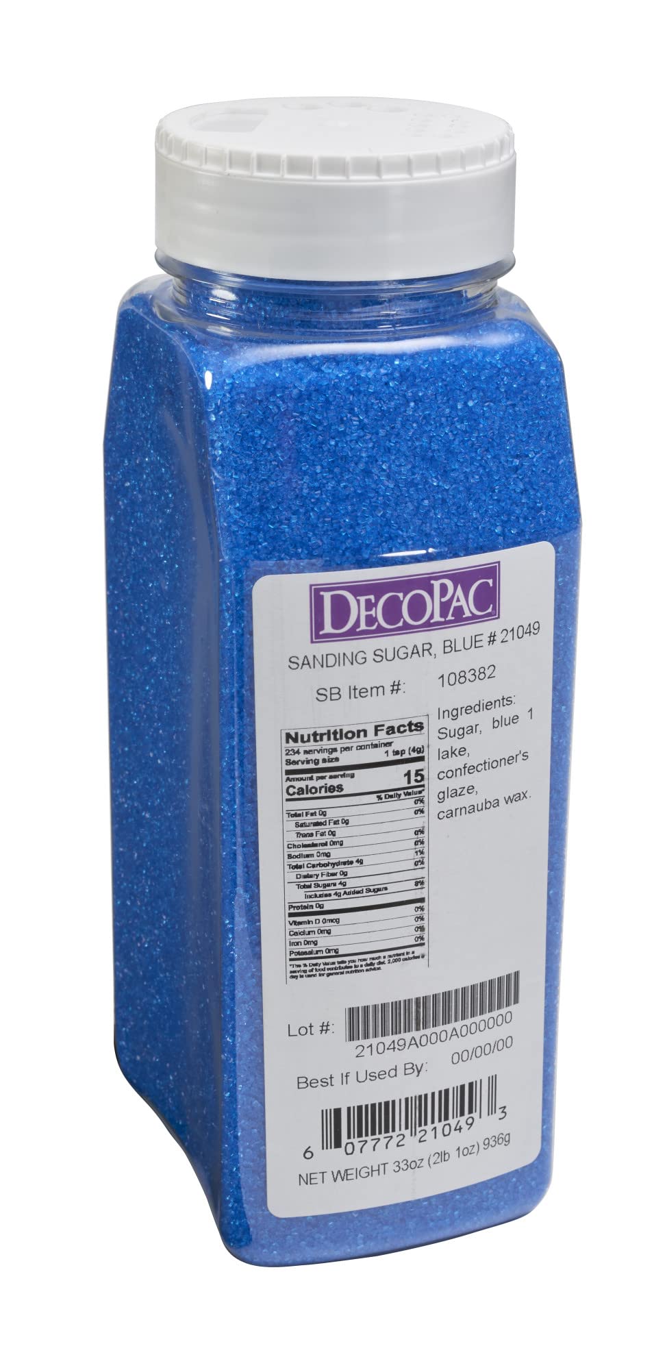 Snapklik.com : DecoPac Sanding Sugar Blue Edible Sugar Sprinkles 33oz ...