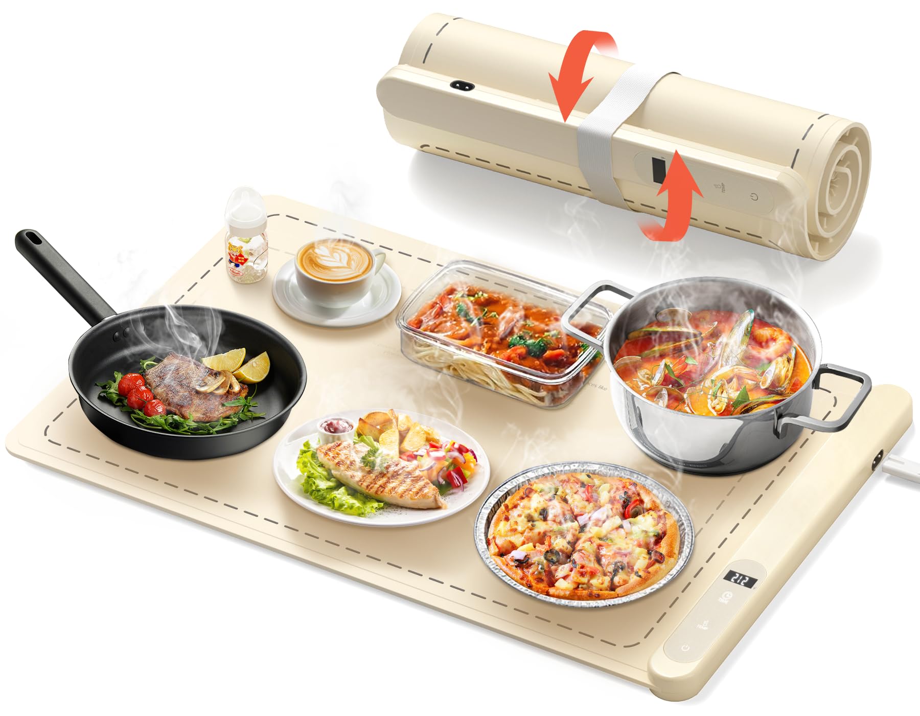 Amazon.com: Warming Mat for Food, Graphene Food Warming Mat with Fast ...