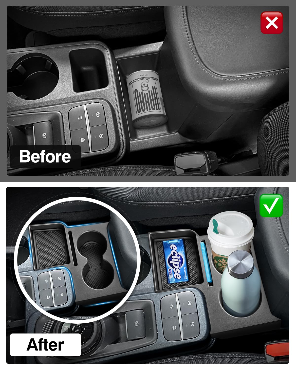 Snapklik.com : Karltys Maverick Cup Holder Insert Center Console ...