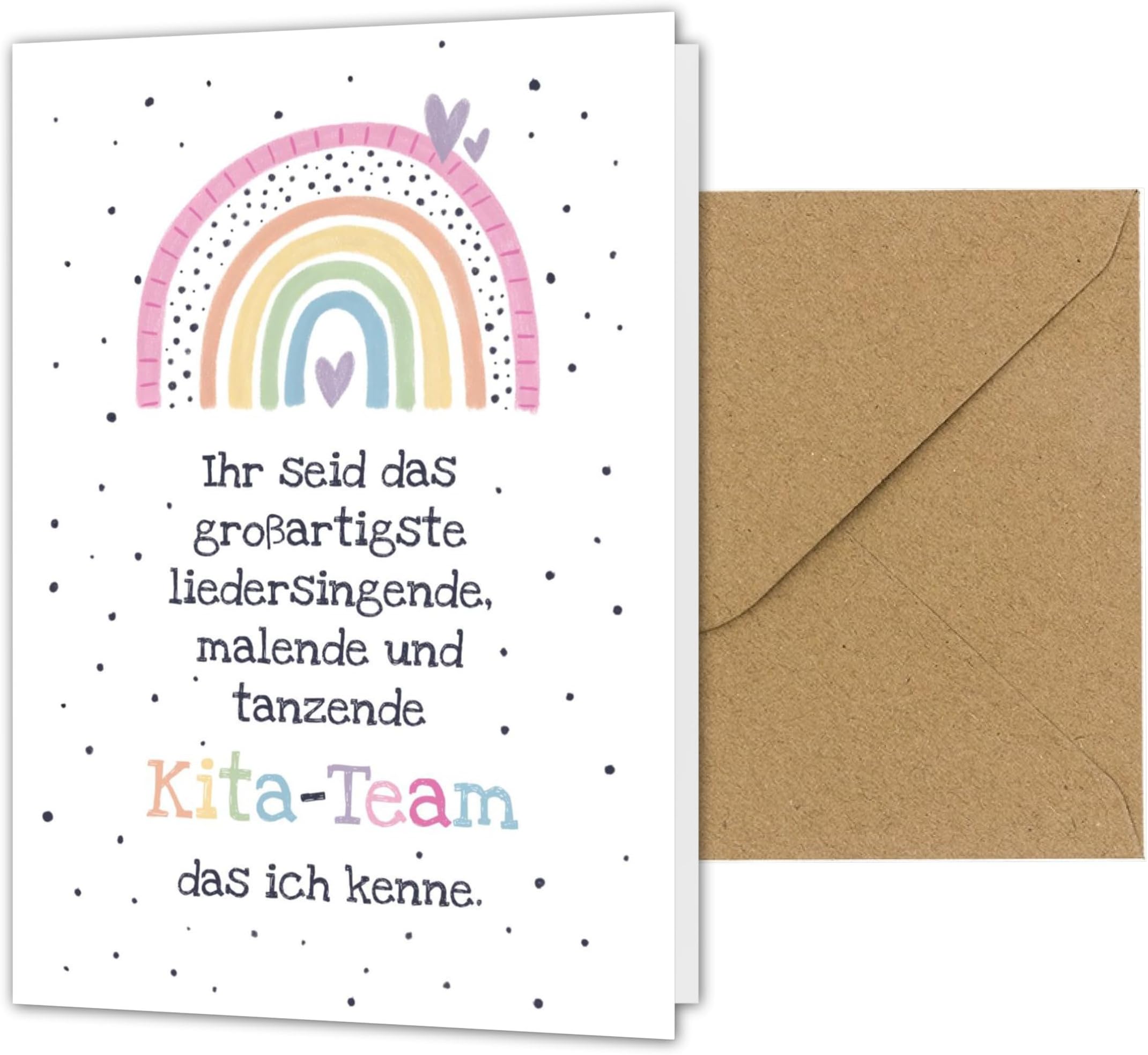 Erzieherin mit Herz Rubbelkarte Grußkarte Kindergarten ...
