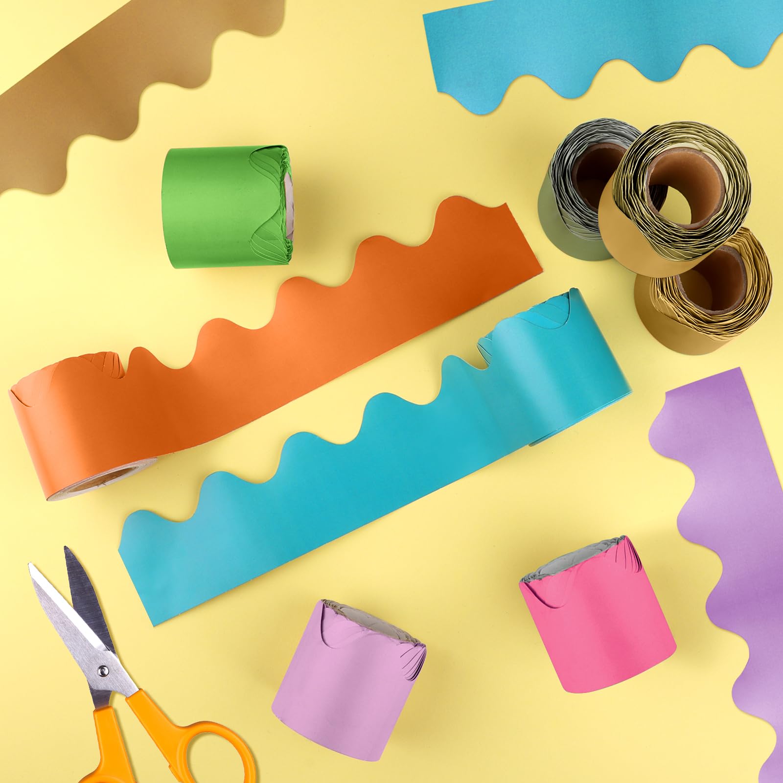 Snapklik.com : 8 Rolls Scalloped Bulletin Board Borders - 262.4 Feet ...