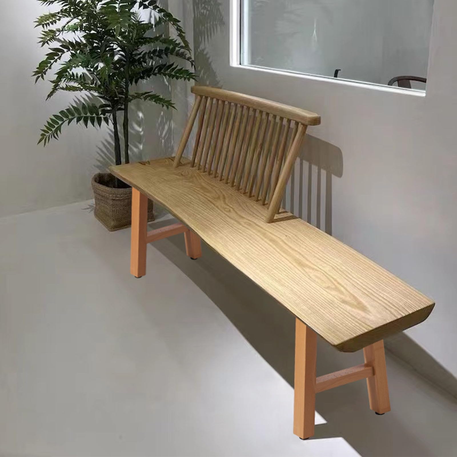 Modern Bench Legs Live Edge Black Walnut Bench– Artisan Born