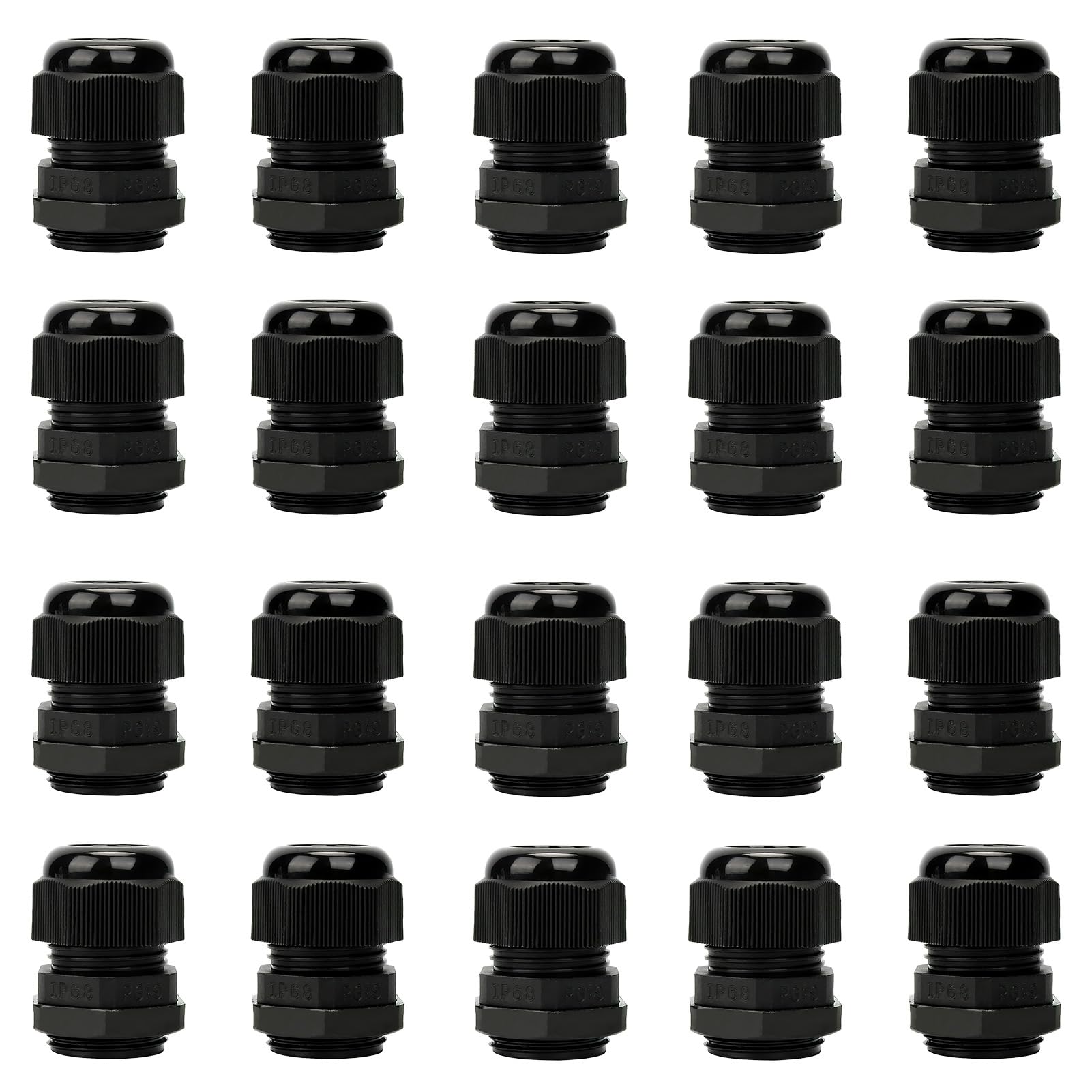 M20 20mm IP68 Waterproof Cable Glands, Suitable for 6mm - 12mm Cables ...