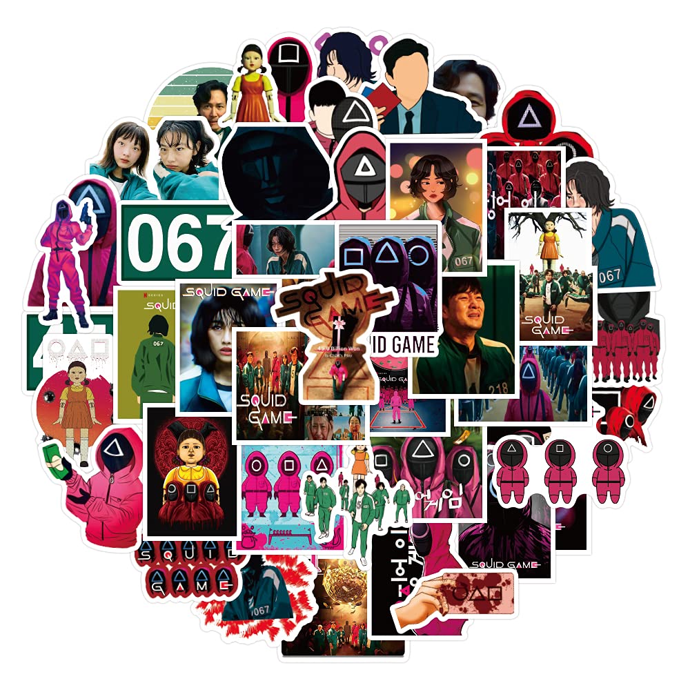 Squid Game Sticker 50pcs 2021 Tv Squid Soldier Sticker Korean ...