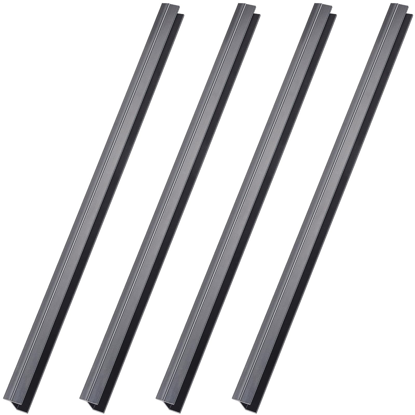 Amazon.com : 4 Pieces Hanging File Rails PVC Black File Rails Hanging ...