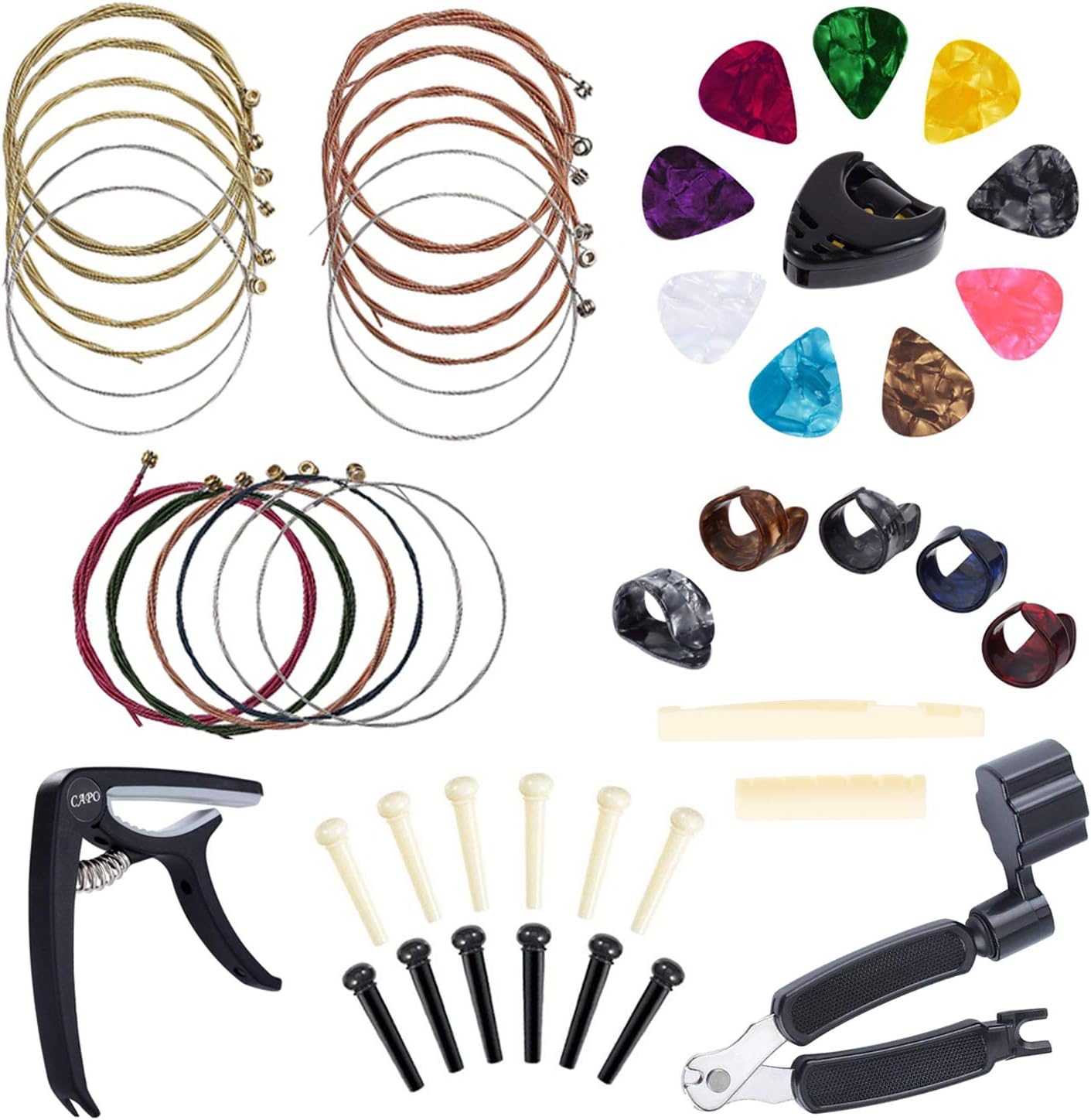 Amazon.com: Benvo Guitar Accessories Kit - 49 Piece Set Including ...