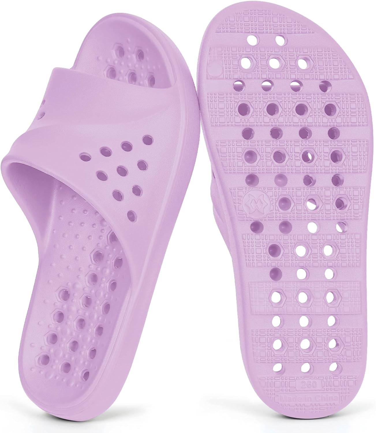 Amazon.com | Shower Shoes Men Women Massage Pool Slides Quick Dry Non ...