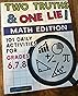 101 Two Truths and One Lie! Math Activities for Grades 6, 7, and 8: 101 ...