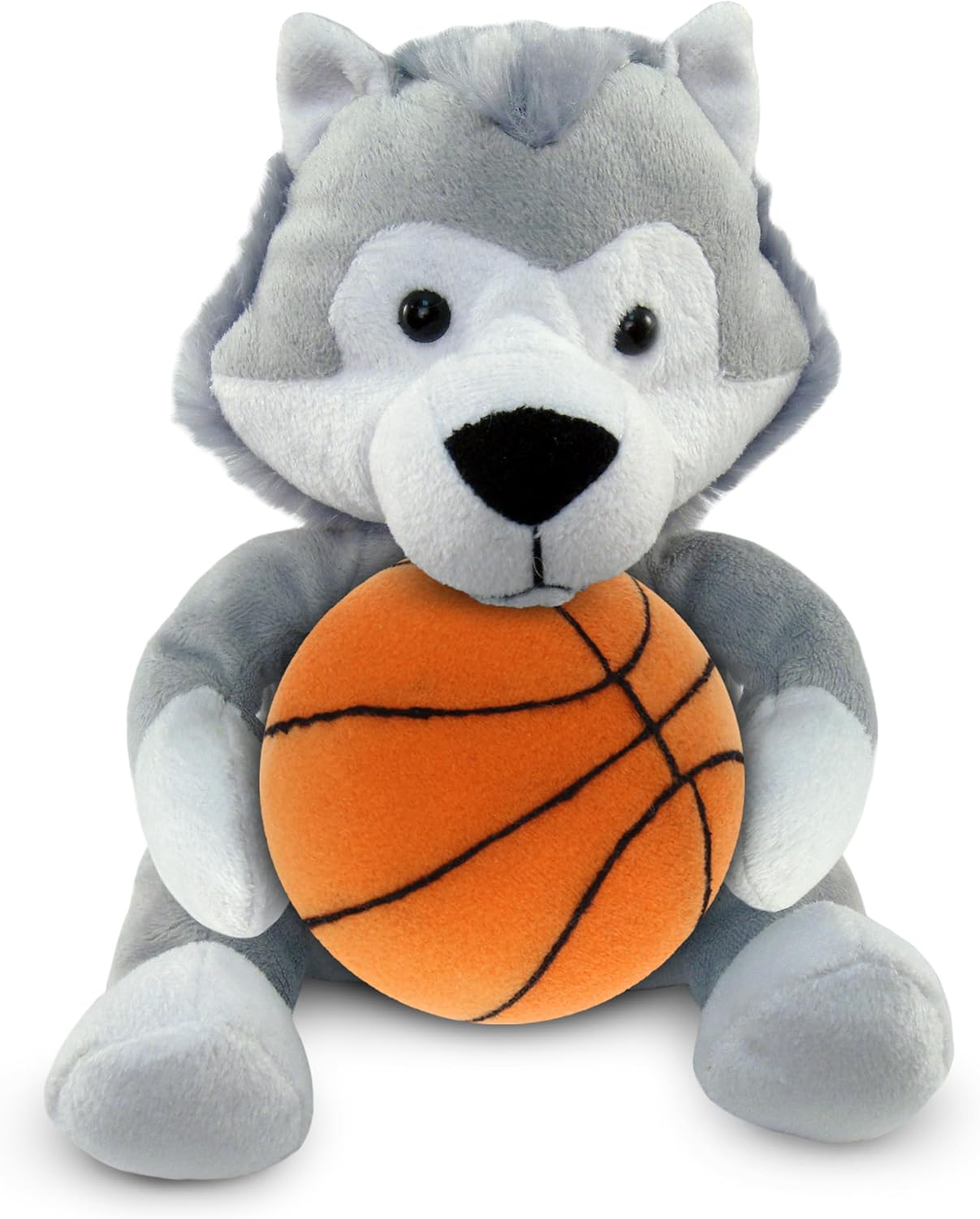 Amazon.com: DolliBu Wolf Stuffed Animal with Basketball Plush - Soft ...