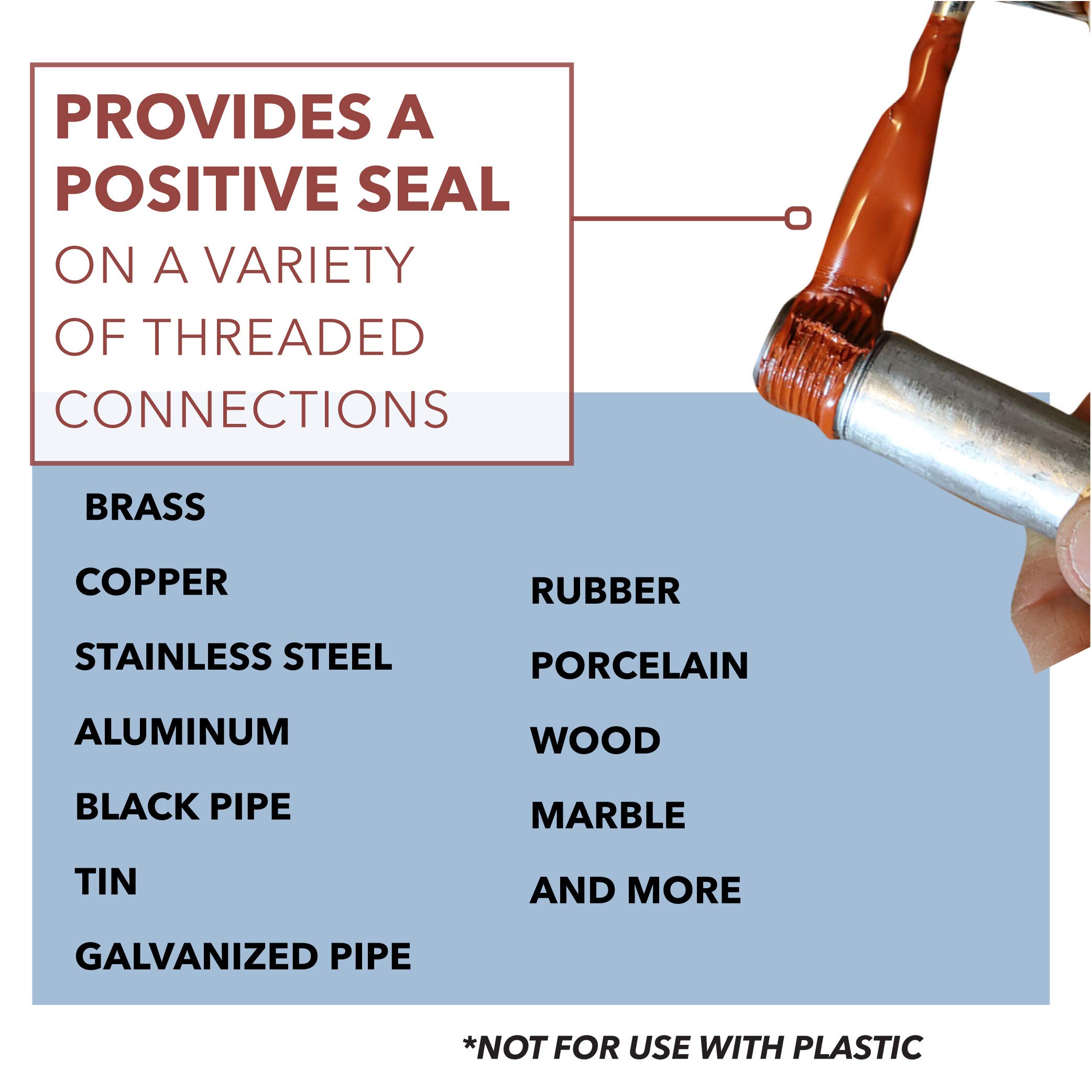 Snapklik.com : Hard-Setting Permanent Thread Sealant, Fast-Drying Red ...