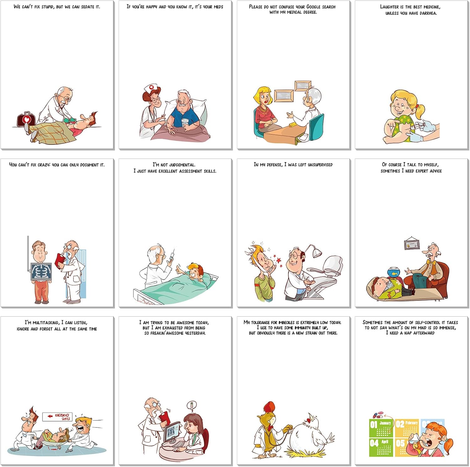 Amazon.com : Fuutreo 12 Pcs Funny Notepads Novelty Note Pads with ...