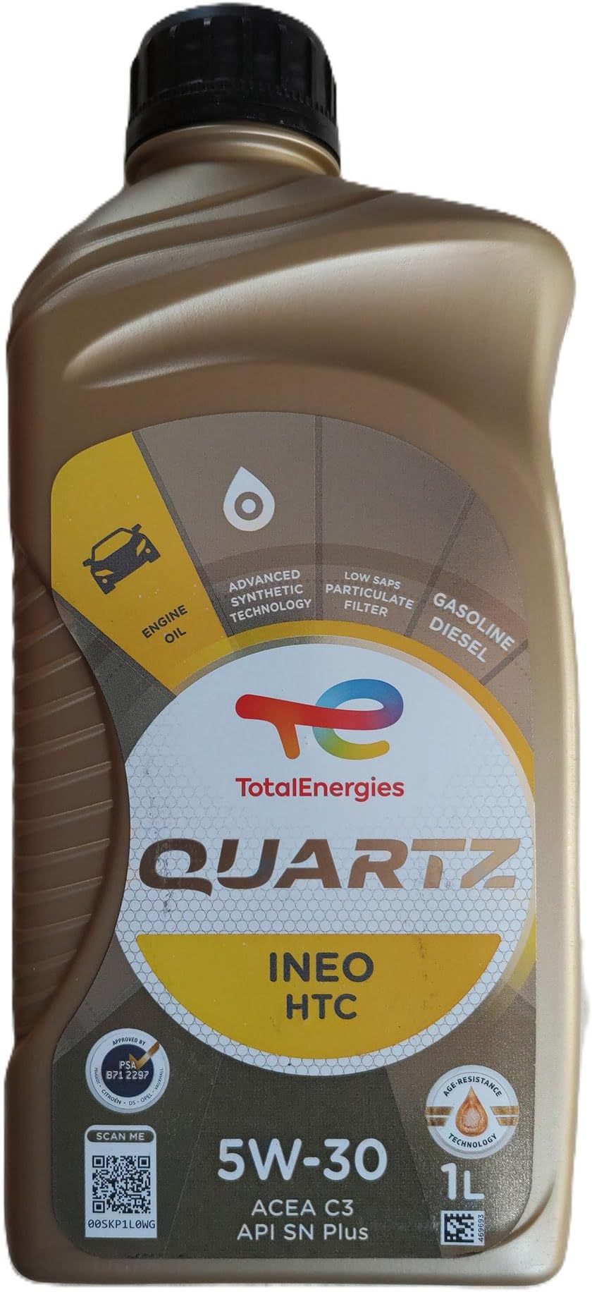 Amazon | TOTAL トタル エンジンオイル INEO HTC 5W-30 1L (1リットル) | 車用エンジンオイル | 車＆バイク