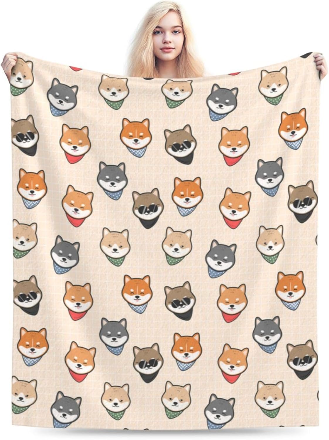 Amazon.com: ADovz Shiba Inu Dog Blanket Flannel Throw Blankets for Kids ...