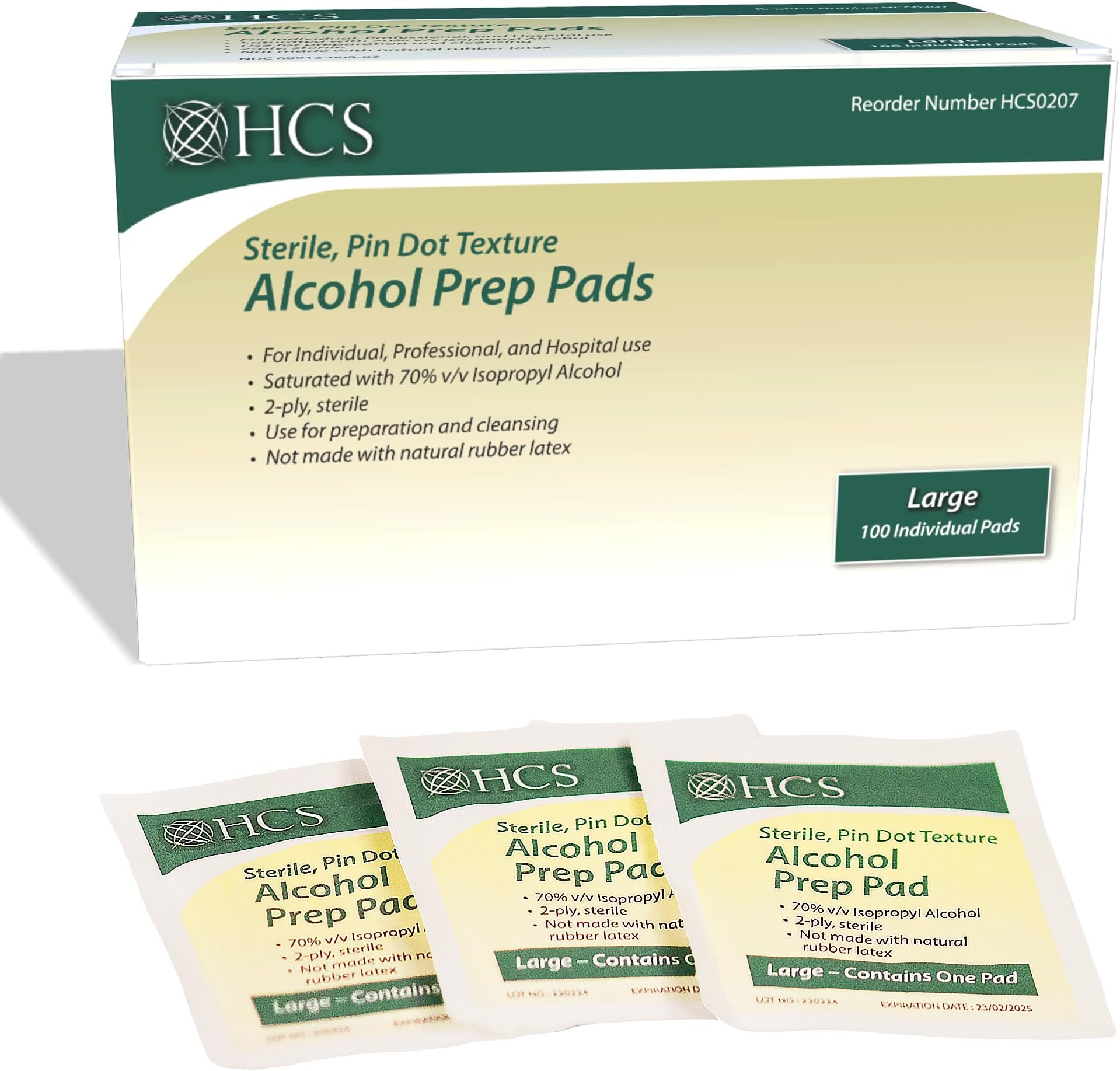 Amazon.com : Medpride Alcohol Prep Pads| 100 Pack| Medical-Grade ...