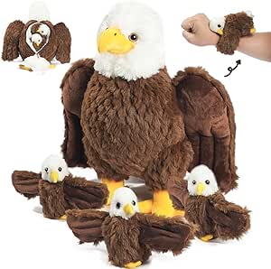 Amazon.com: XYHQYB 4 Pcs Bald Eagle Stuffed Animal Plush, Zippered ...