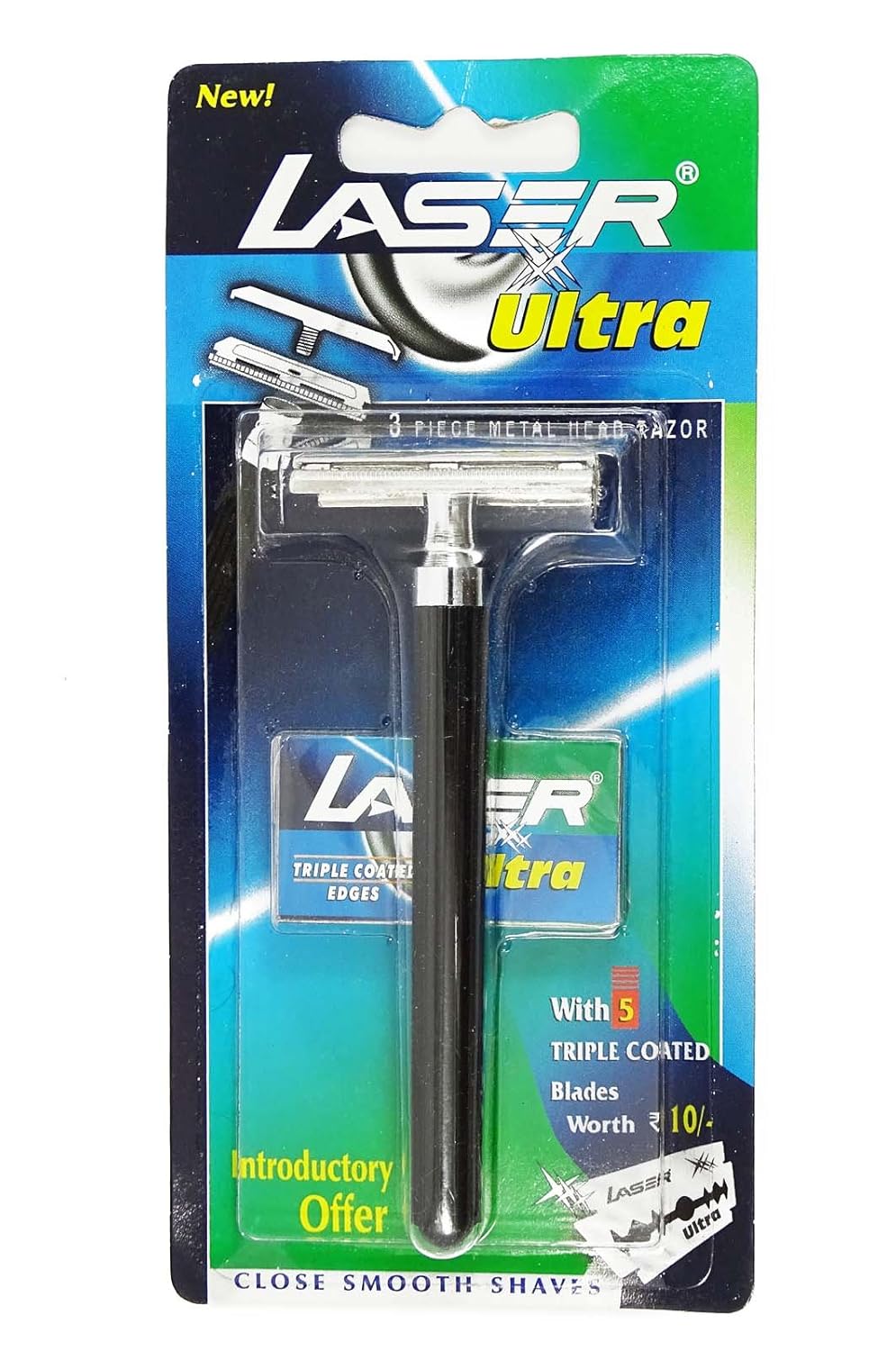 Laser Ultra 3 Piece Metal Head Razor : Amazon.in: Health & Personal Care