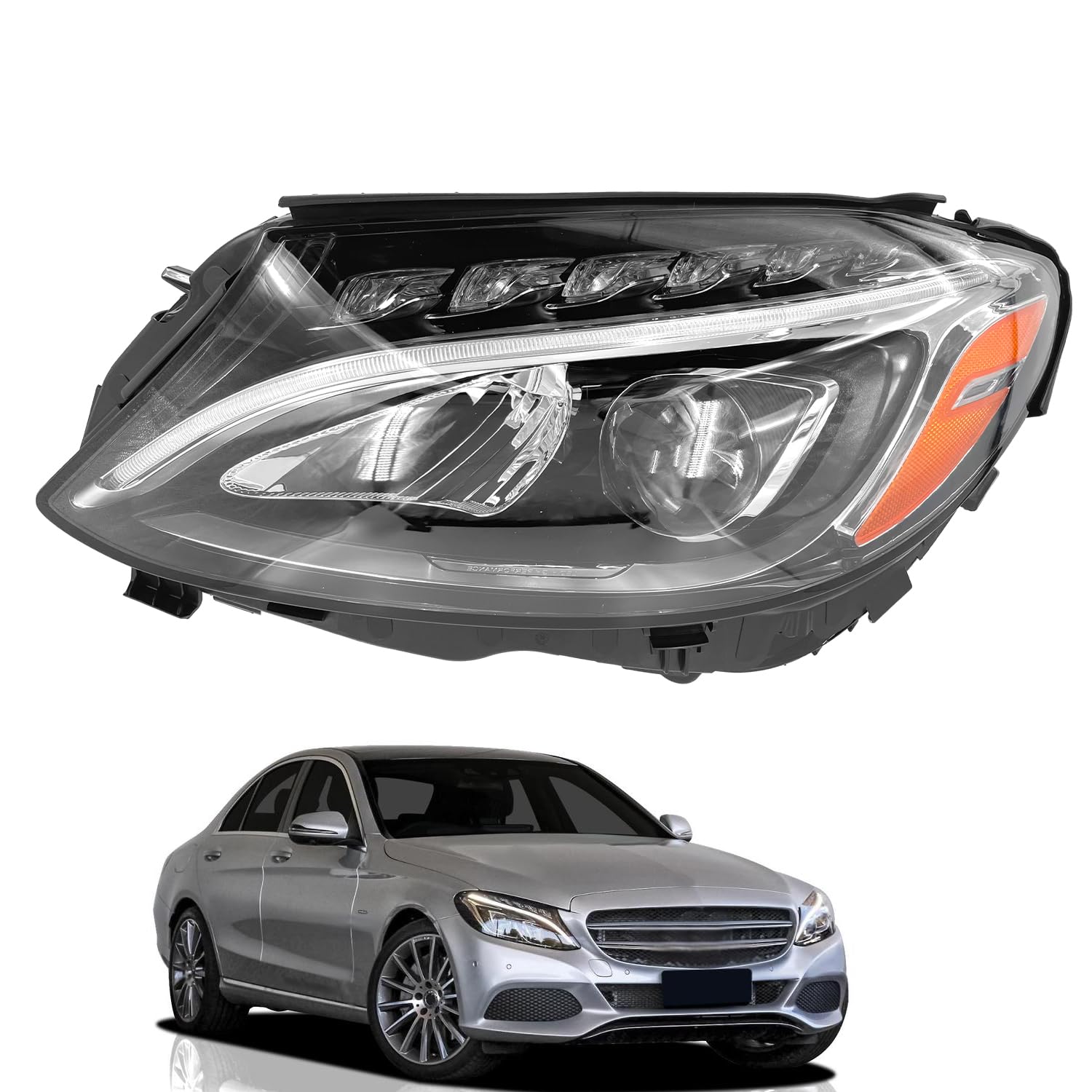 Amazon.com: VANPERT A2059067703 A2059064103 Headlight Headlamp fit for ...