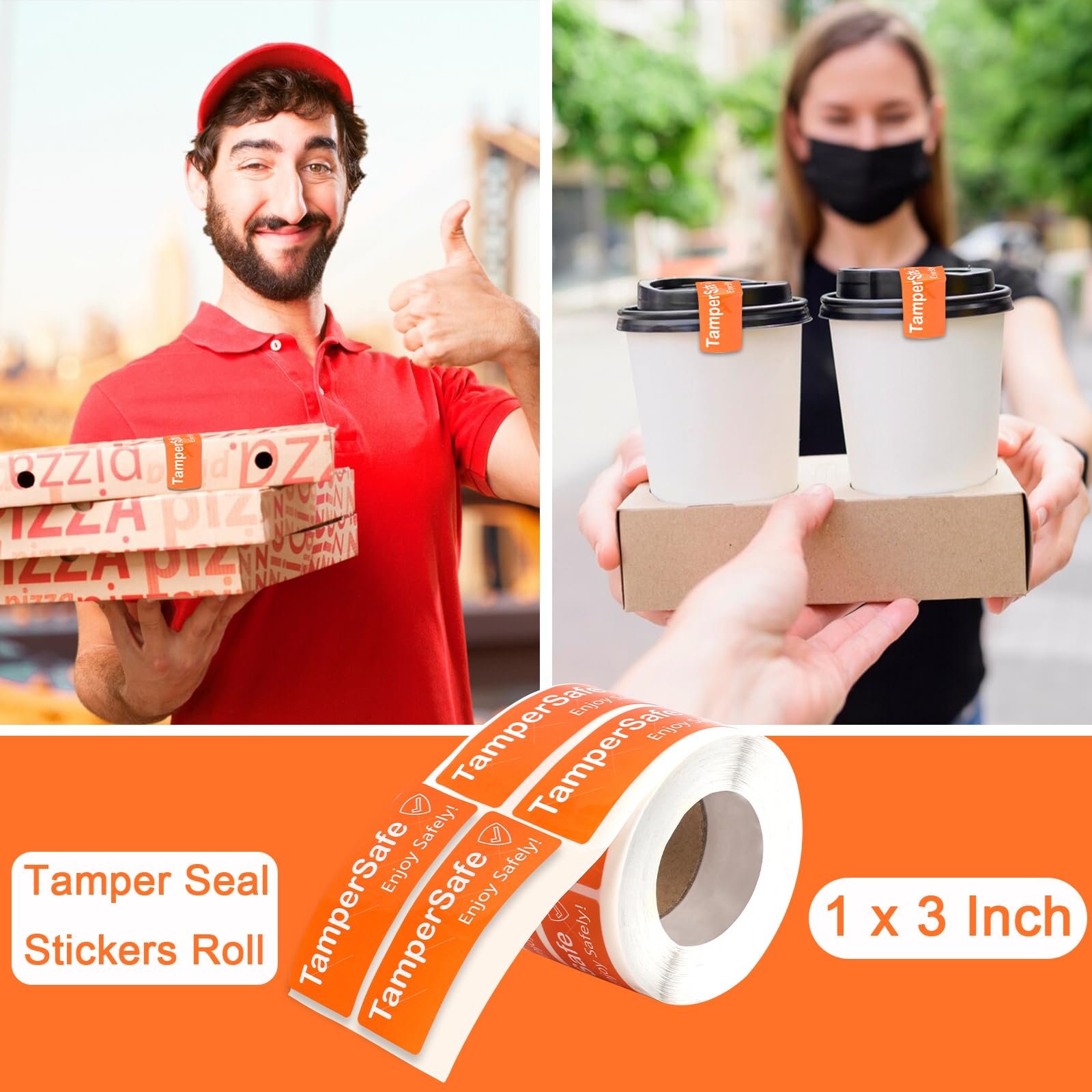 Snapklik.com : 500 Pieces Tamper Evident Label1 3 Inch Food Delivery ...
