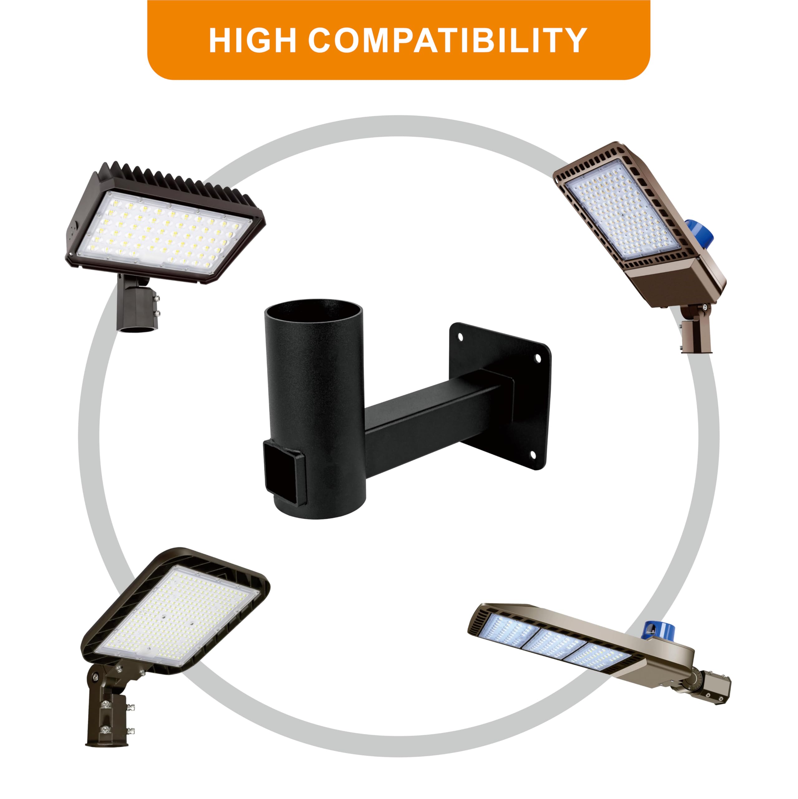 Snapklik.com : Slip Fitter Adapter, 90 Degree Wall Mount Bracket, 2 3/8 ...