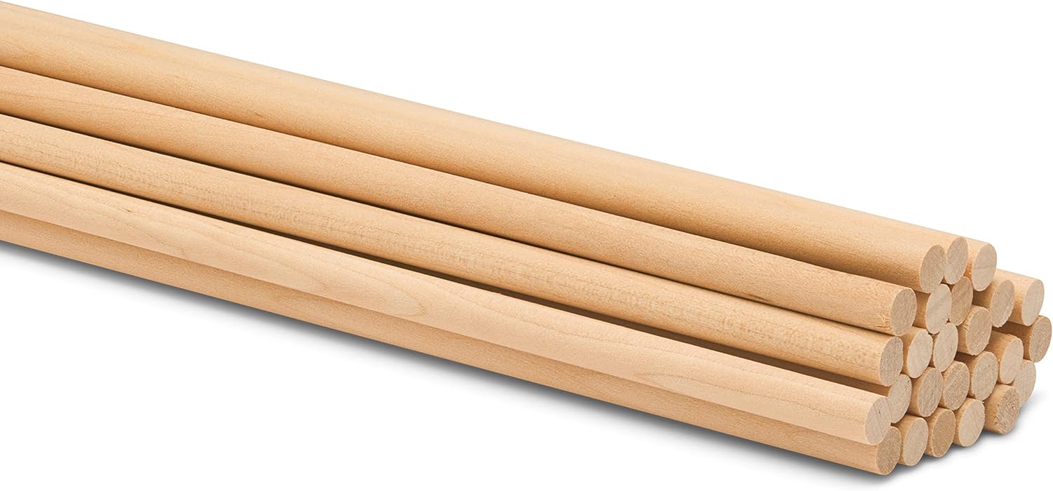 Amazon Dowel Rods Wood Sticks Wooden Dowel Rods 1 4 X 24 Inch