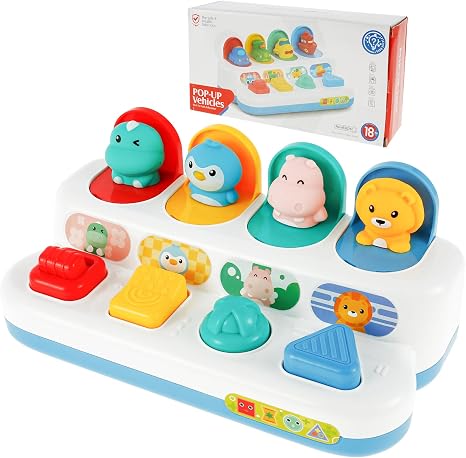 Baby Pop Up Toys, Pop up Cause and Effect Montessori Toys, Hide and ...