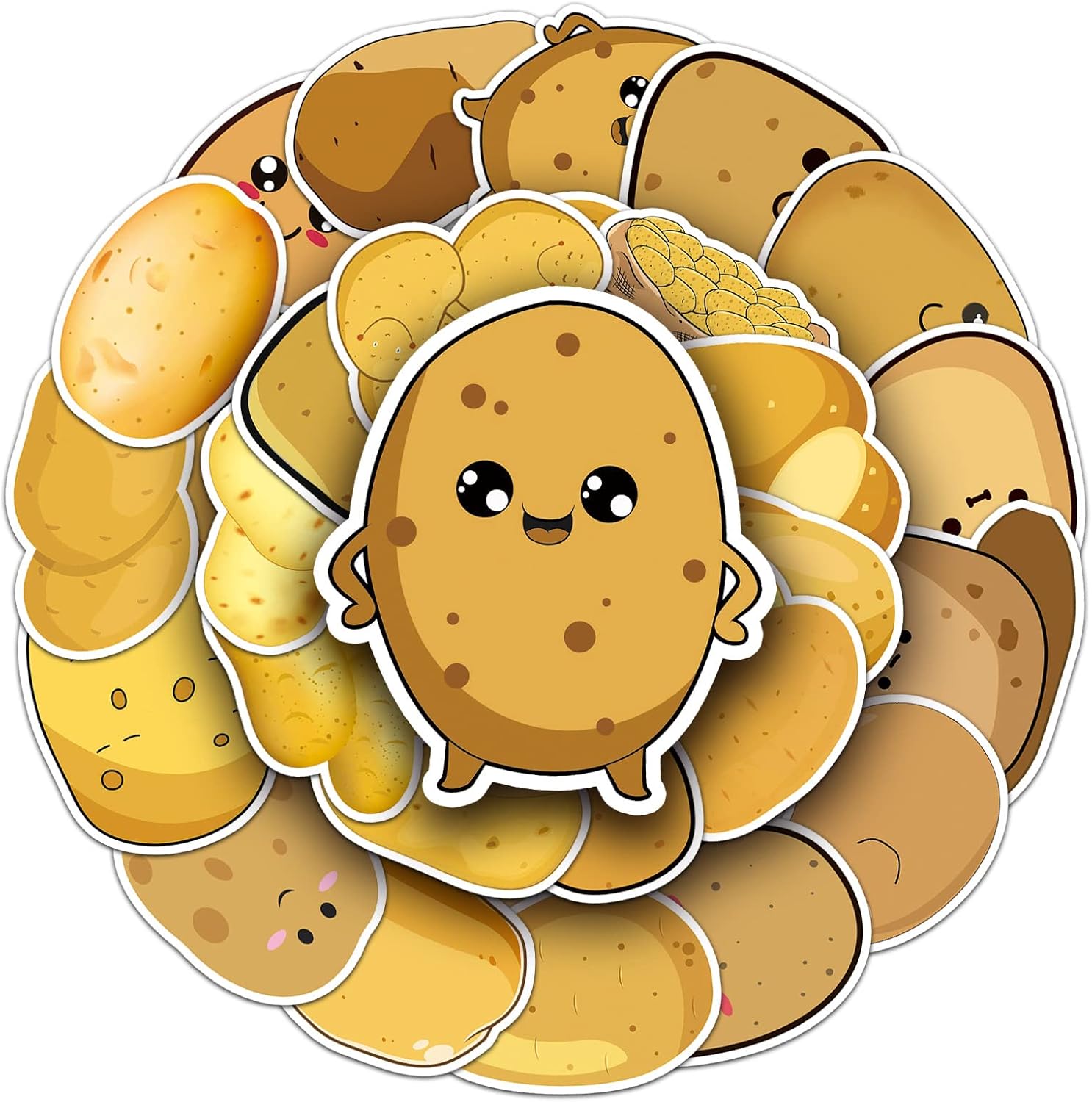 Amazon.com: Potatoes Stickers Potatoes Stickers Pack 50pcs-Suitable for ...