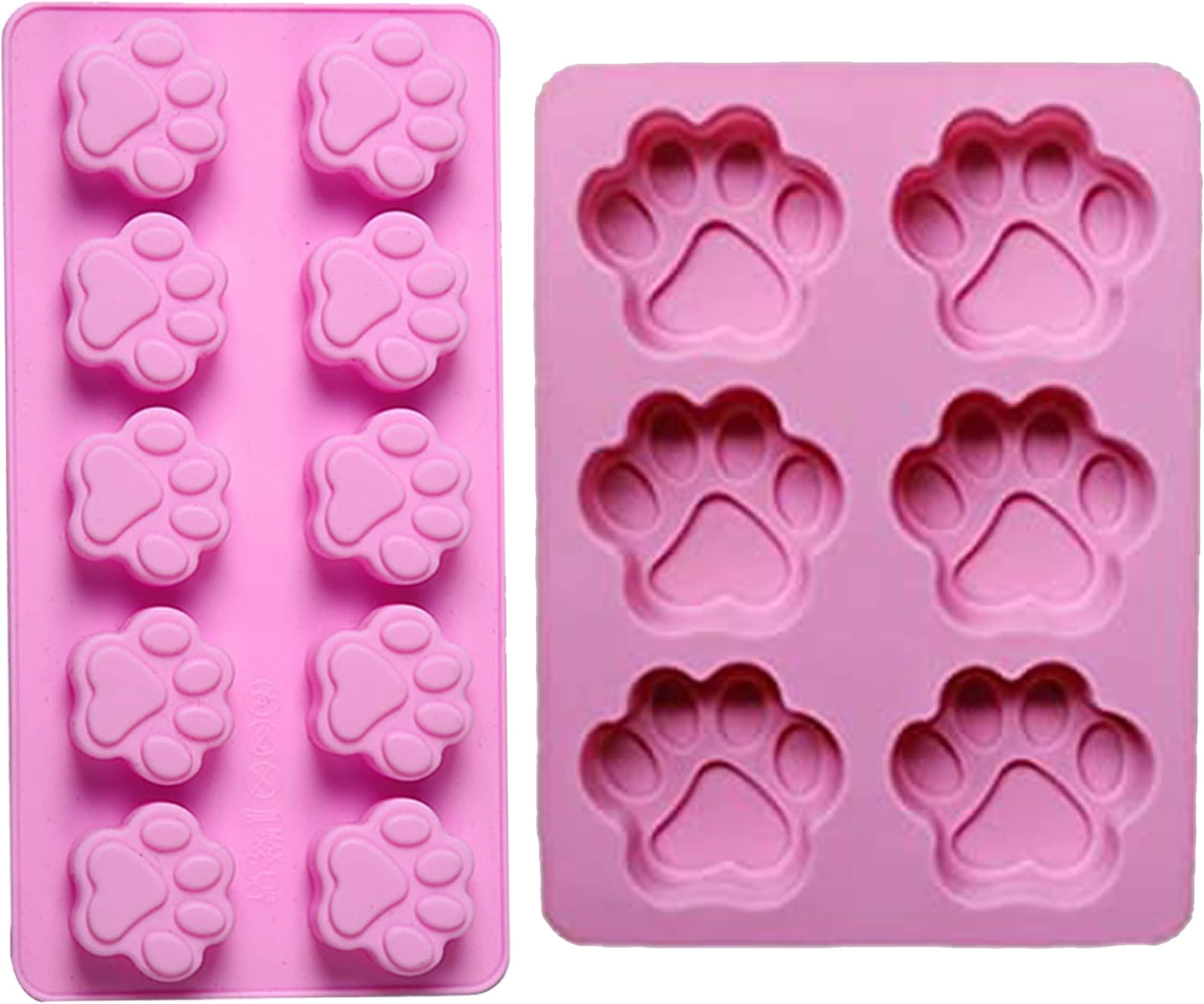 Amazon.com: Puppy Dog Paw Silicone Molds - Vintage Paw Shaped Tray for ...