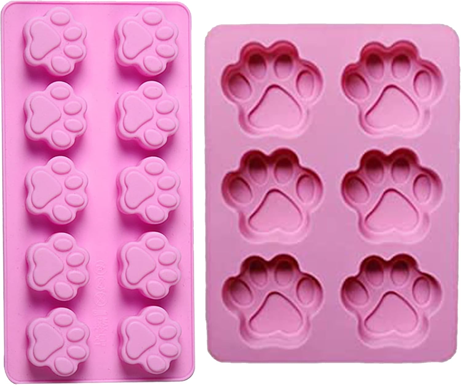 Amazon.com: Puppy Dog Paw Silicone Molds - Vintage Paw Shaped Tray for ...