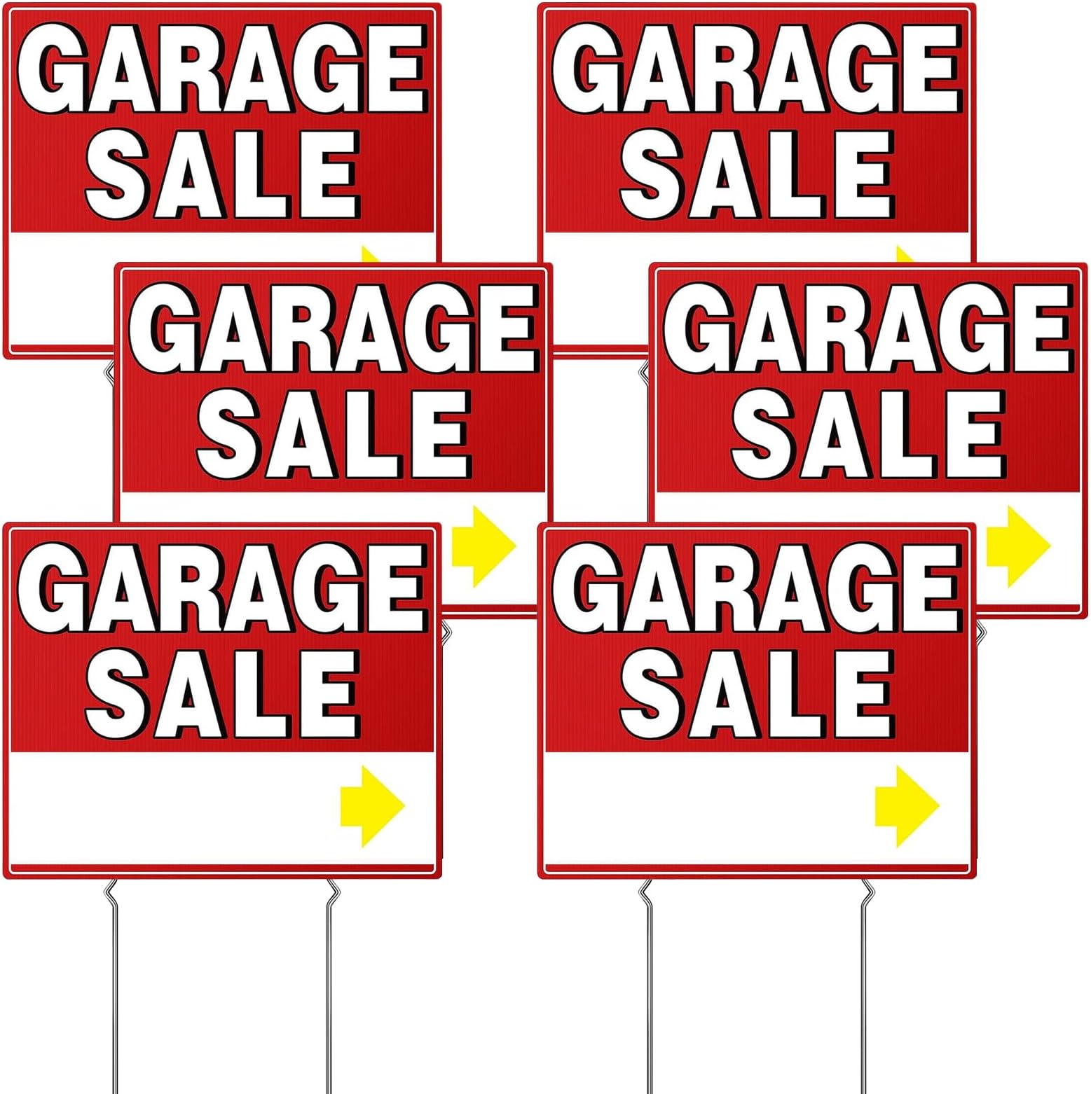 Amazon.com: Garage Sale Sign, 17" x 13" Garage Sale Signs with Stakes ...