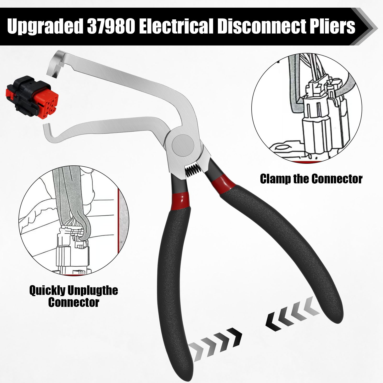 Snapklik.com : Upgraded 37980 Electrical Disconnect Pliers, 60 Degree ...