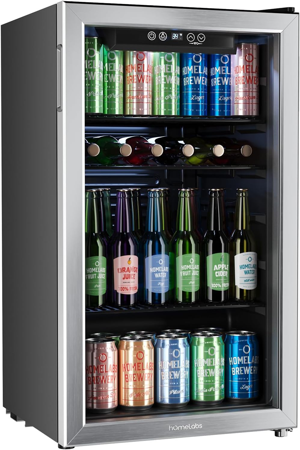 Amazon.com: hOmeLabs Beverage Refrigerator and Cooler - Mini Fridge ...