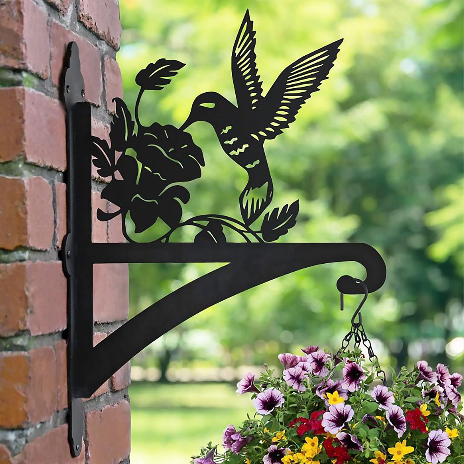 Snapklik.com : Plant Hangers Outdoor Iron Heavy Duty Ornamental ...