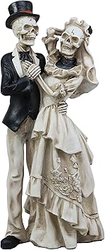 Amazon.com: Ebros Love Never Dies Wedding Bride and Groom Skeleton Couple in Dancing Pose ...