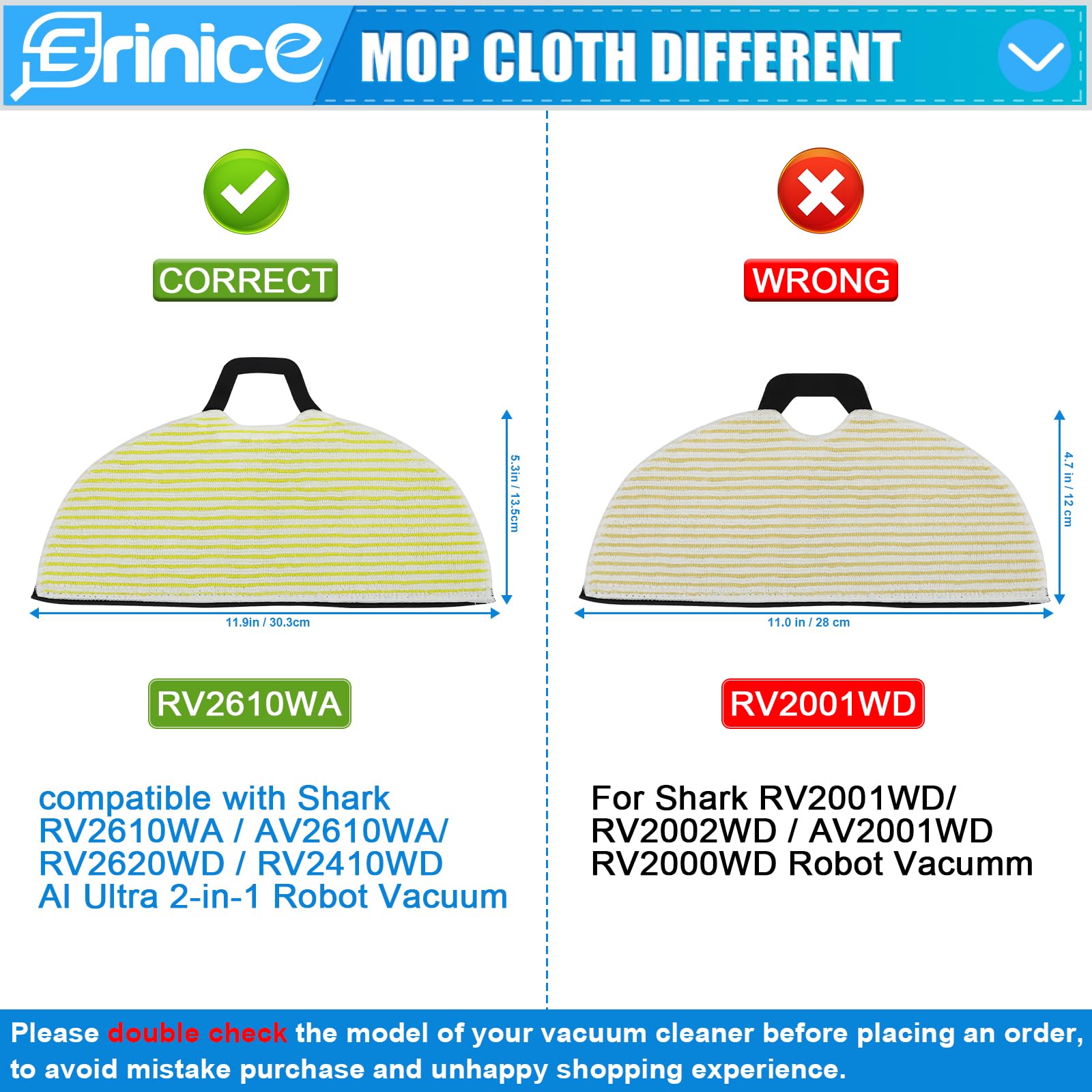 Snapklik.com : Erinice RV2610WA Replacement Mop Brush Filter Kit For ...