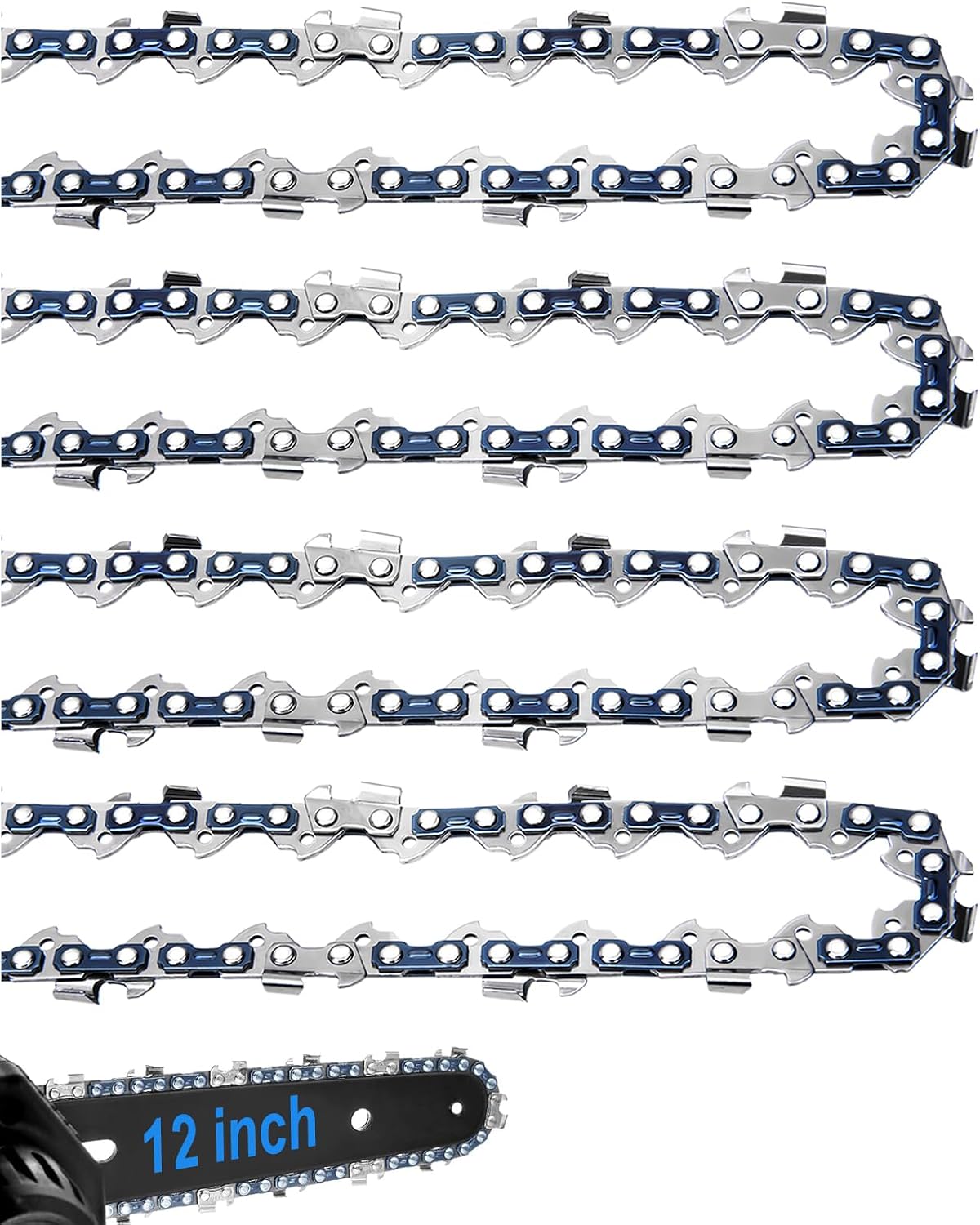 Amazon.com: 12 Inch Chainsaw Chains, Chainsaw Chain 12 Inch 3/8 LP ...