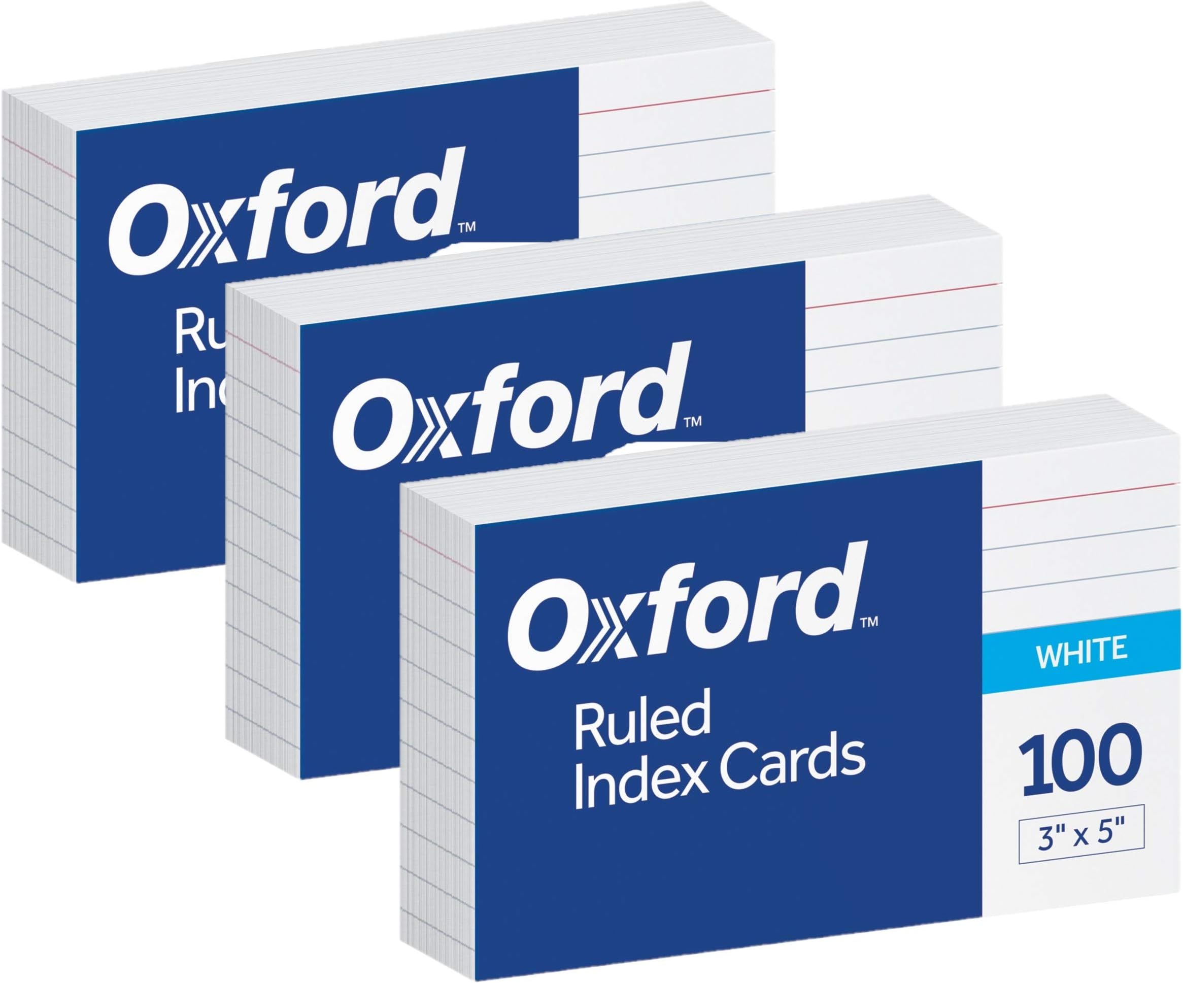 Amazon.com : Ruled Index Cards, On 100lb Heavyweight Thick White Cover ...
