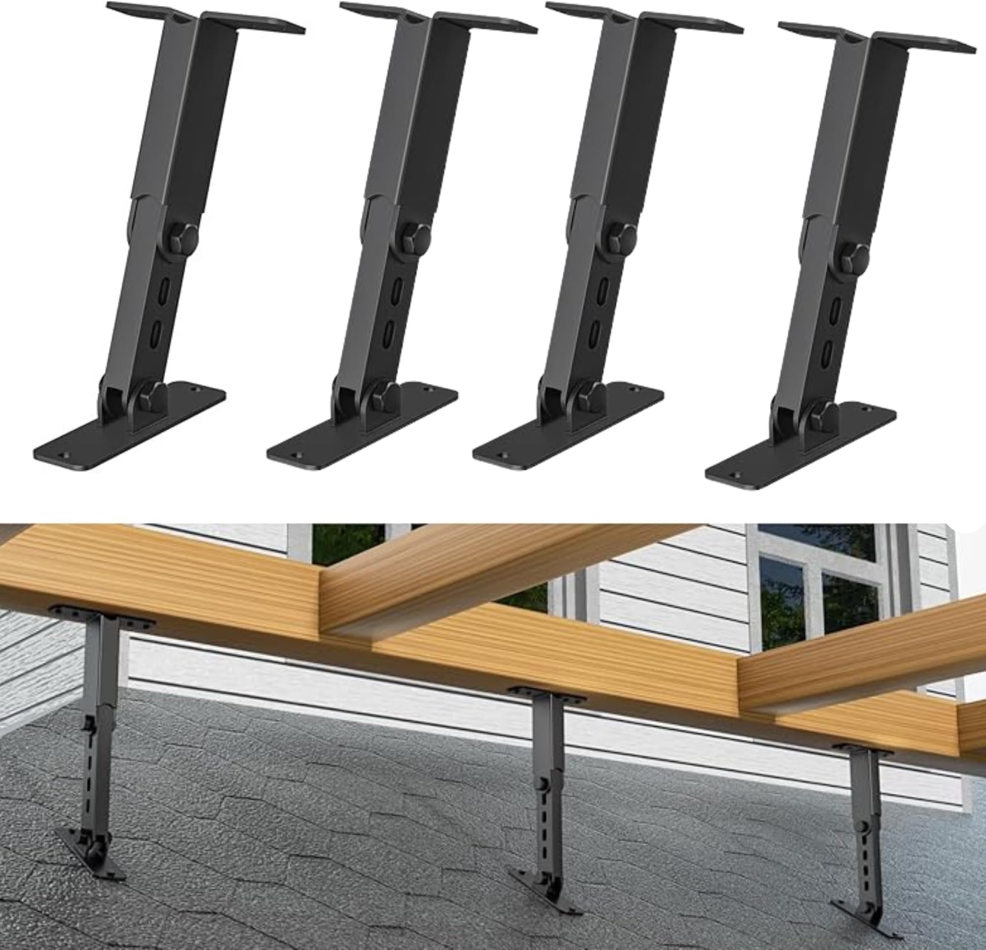 Amazon.com: Heavy Duty Roof Riser Brackets Kit, TROPTOLKY Adjustable ...