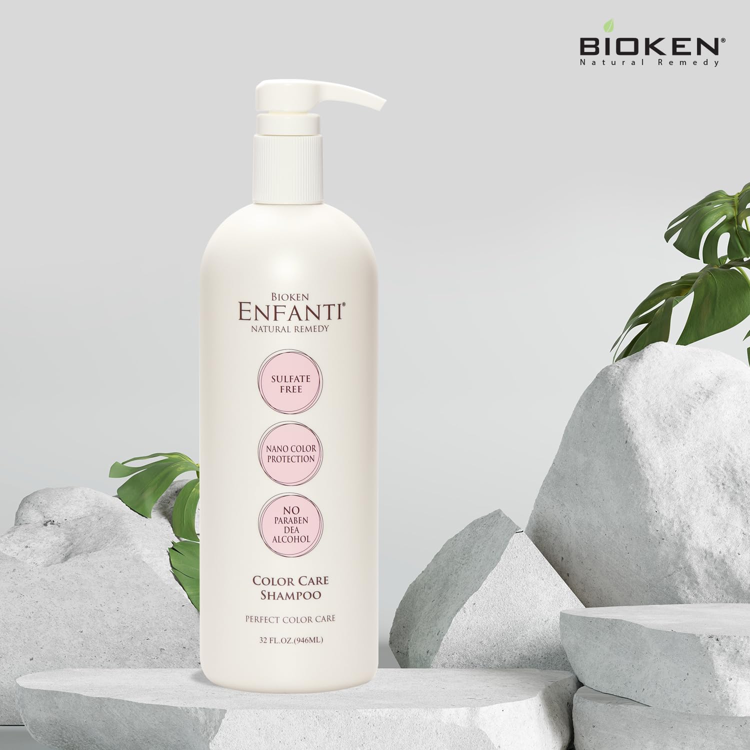 Bioken Enfanti Salon Quality Perfect Color Care Shampoo Sin sulfatos tecnología nano de ...