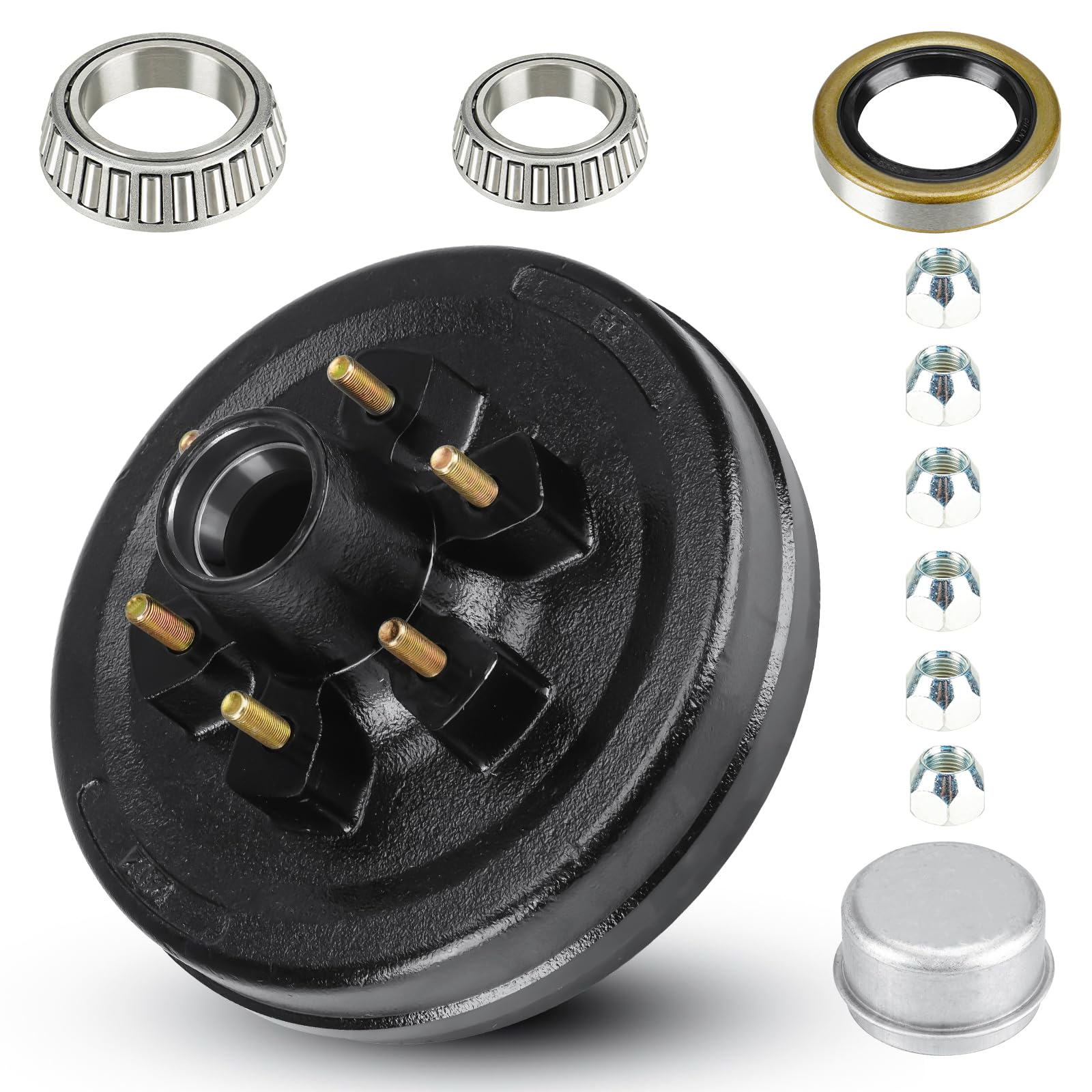 Haulmark 12x2 Mobile Home Trailer Brake Drum Kit | 5-Lug, Includes ...