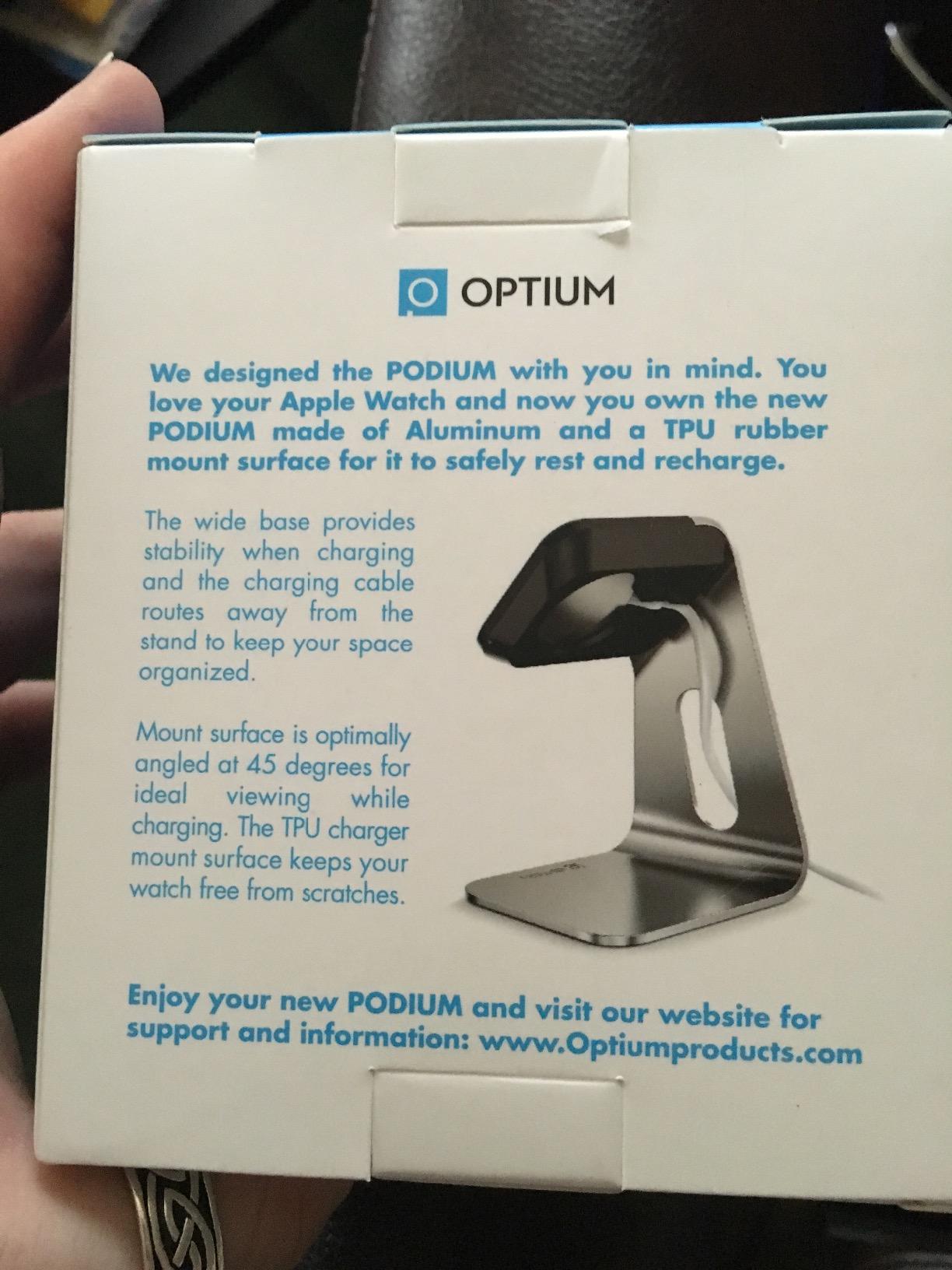 Amazon.com: Apple Watch Stand, Podium by Optium for Apple Watch 38mm ...