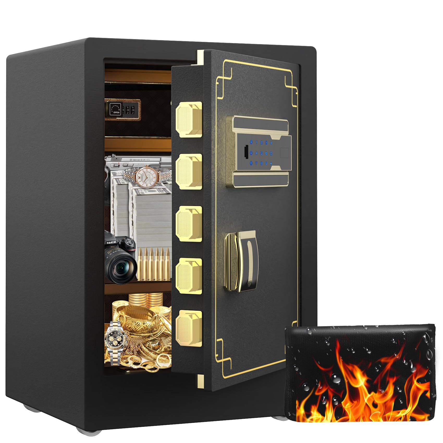 Buy SeeutekSafe, 4 Cu ft Large Safe Box, Fireproof Safe for Home ...