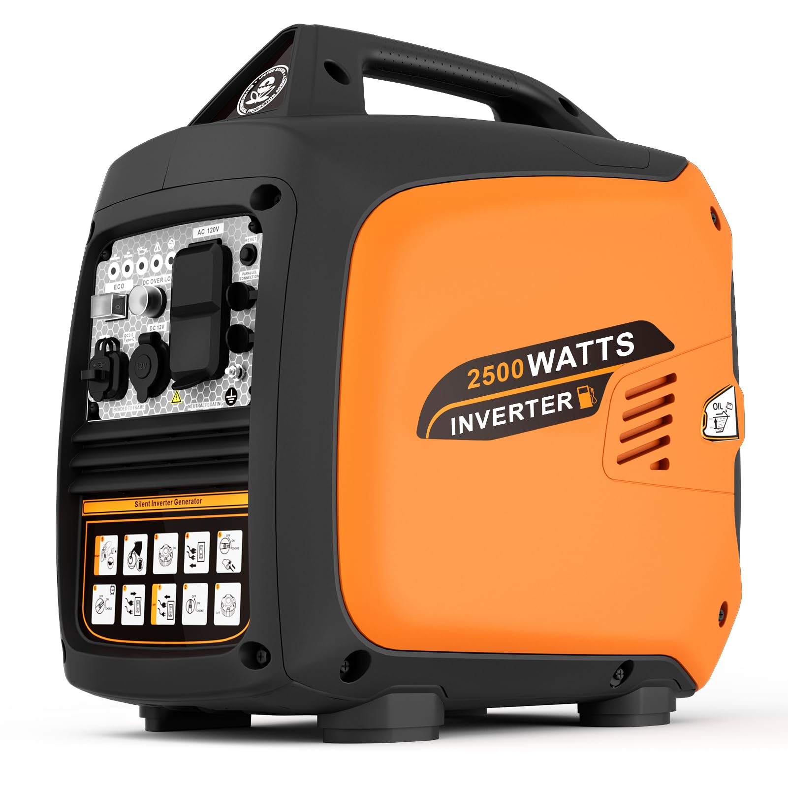 Amazon.com: 2500-Watt Generator, CO Shutoff Inverter Generators for ...