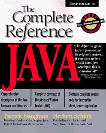 Java: The Complete Reference (Complete Reference Series) : Naughton ...