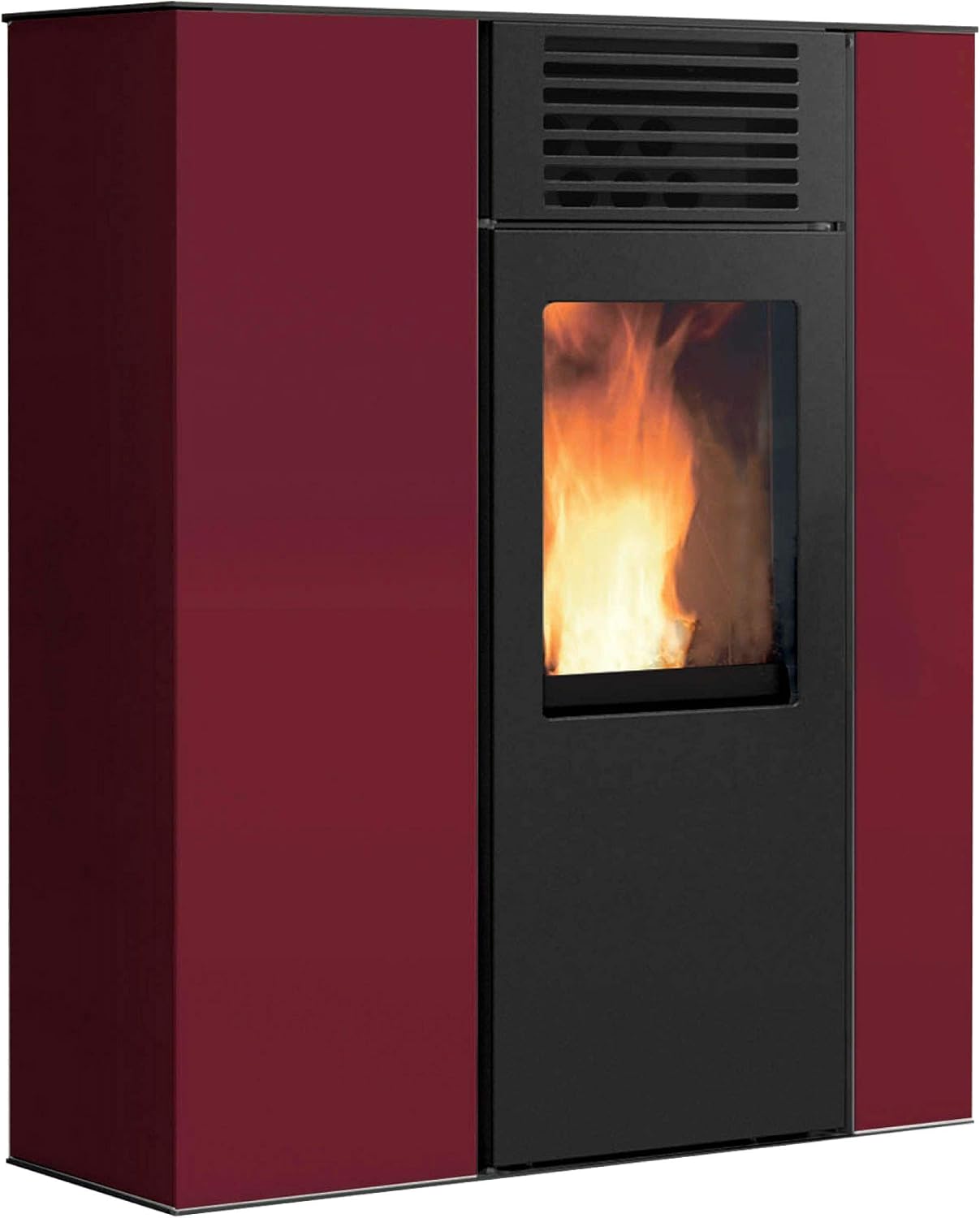 Italiana Camini 809230 ITC Alina Pelletofen Stahl Bordeaux/A+ : Amazon ...