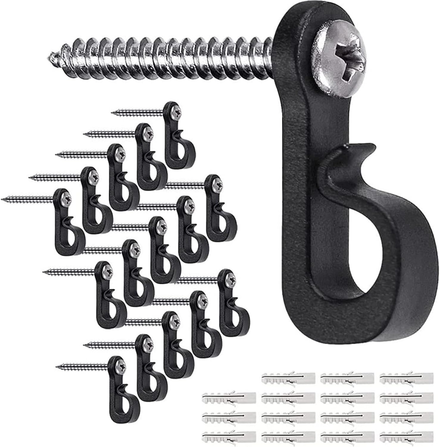 20PCS Q-Hanger Screw Hooks, Zinc Alloy Hanger Hooks for Outdoor String ...