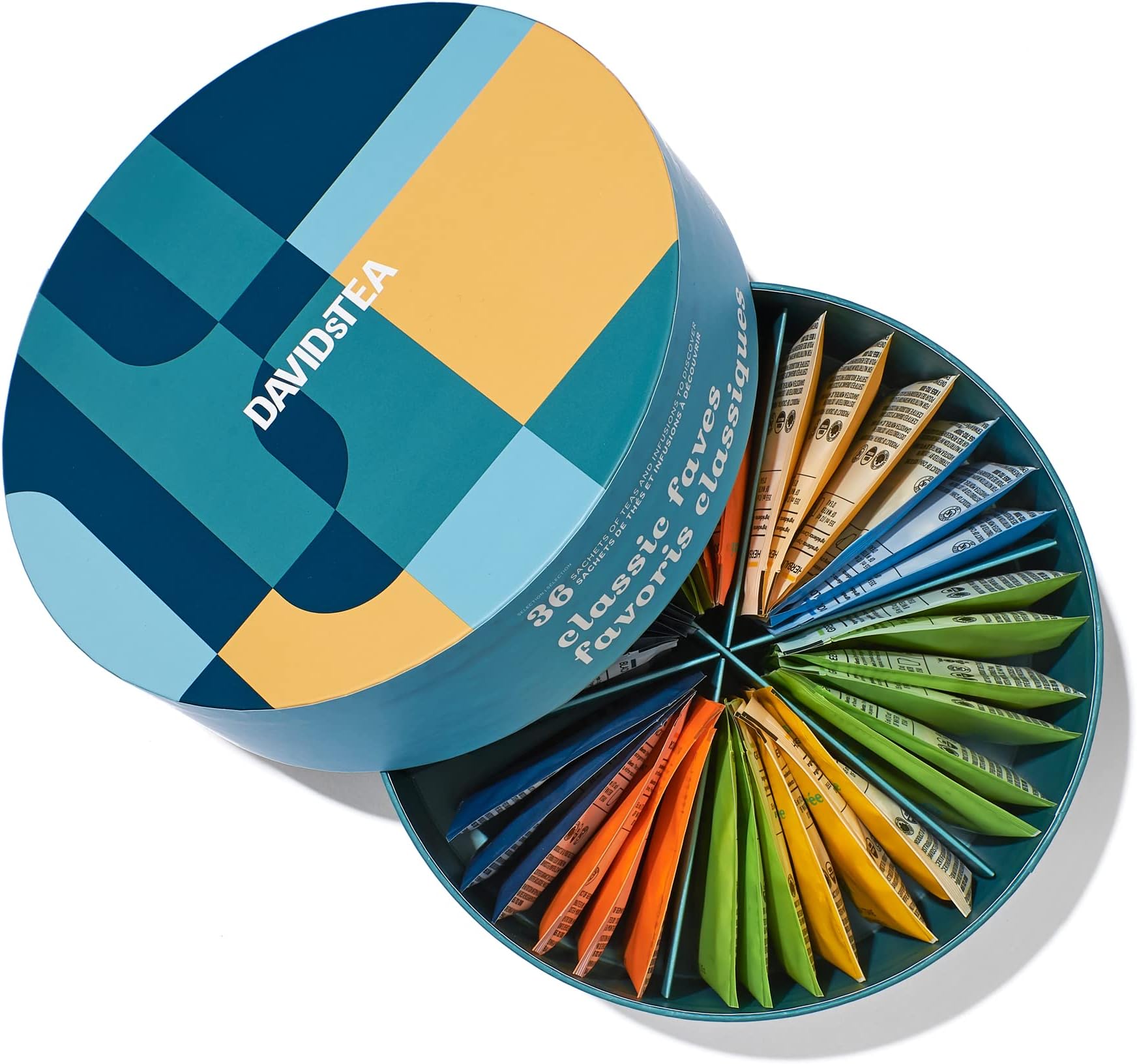 Amazon.com : DAVIDsTEA Top Teas Sachet Tea Wheel Tea Assortment Box ...