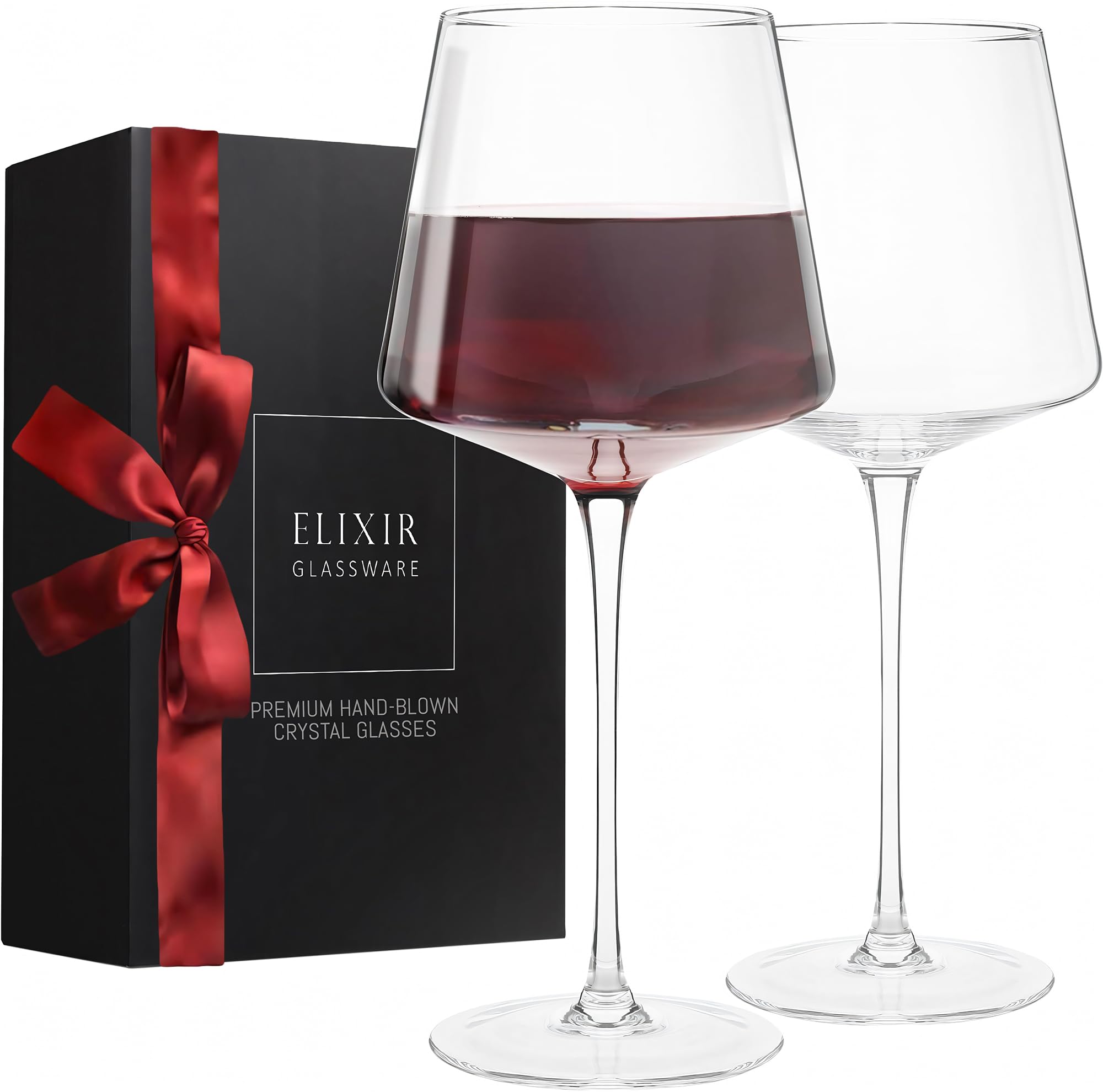 Snapklik.com : ELIXIR GLASSWARE Modern Red Wine Glasses Set Of 2 - 22 ...