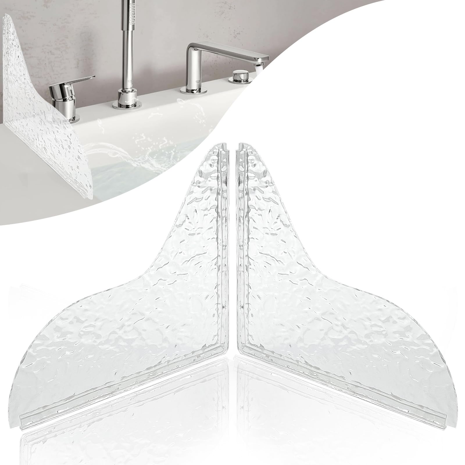 Amazon.com: 2Pcs Bathtub Splash Guards, Acrylic Shower Splash Guard ...